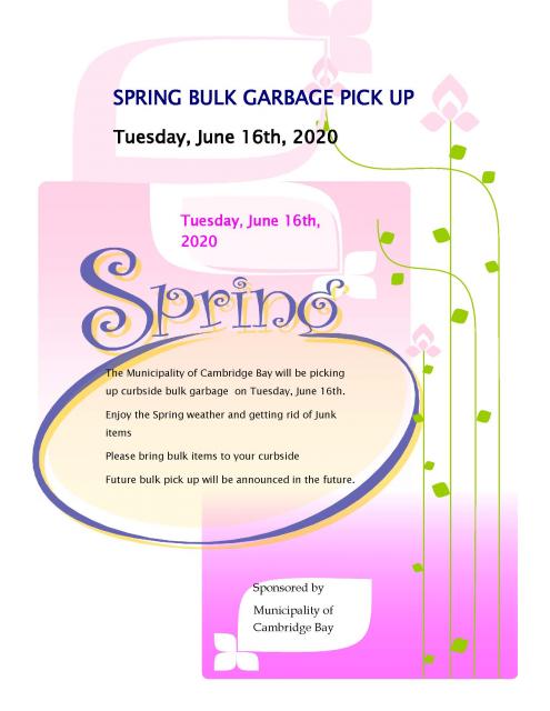 Bulk Garbage Pick Up | Cambridge Bay